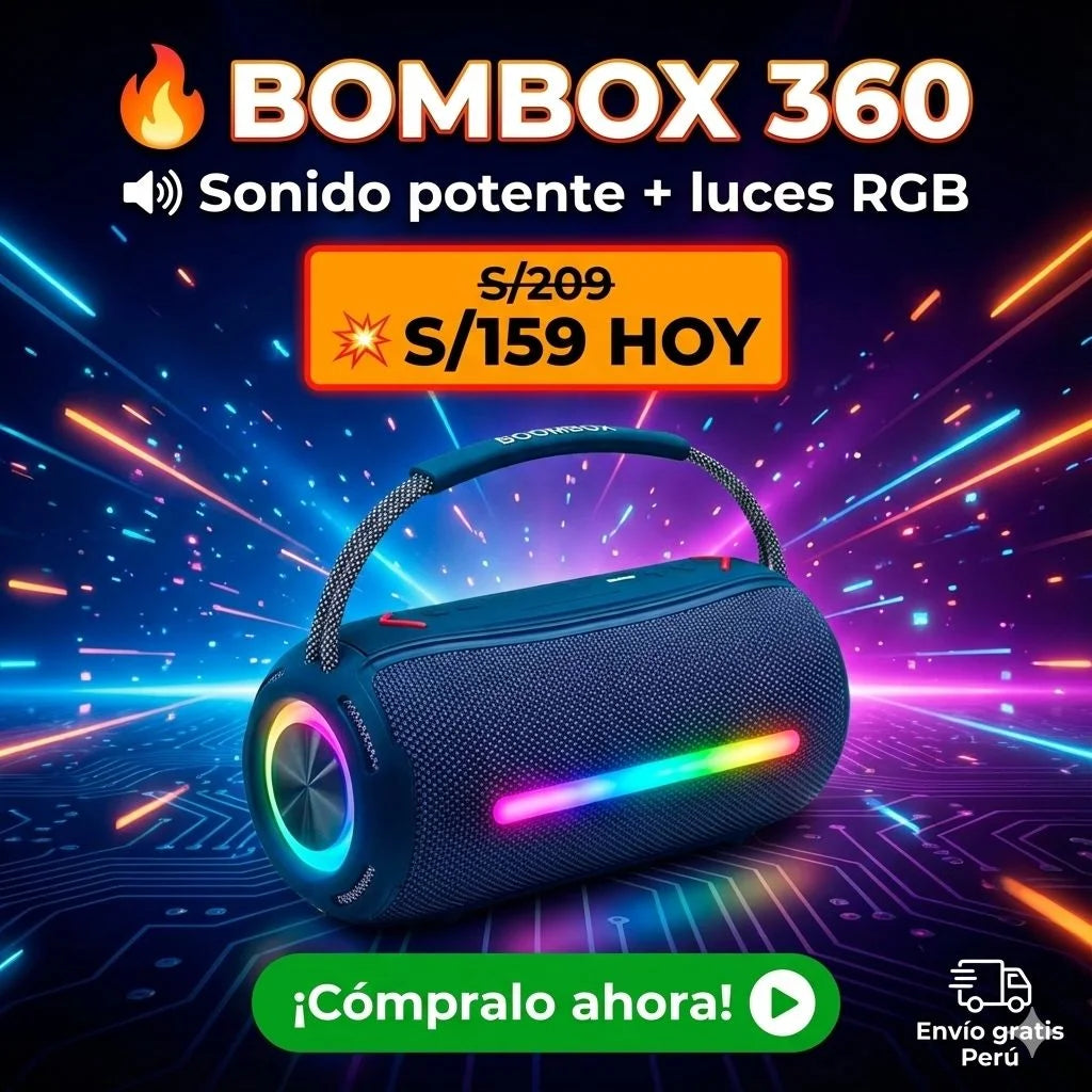 SUPER PARLANTE BOMBOX 360 – De Todo Para El Hogar
